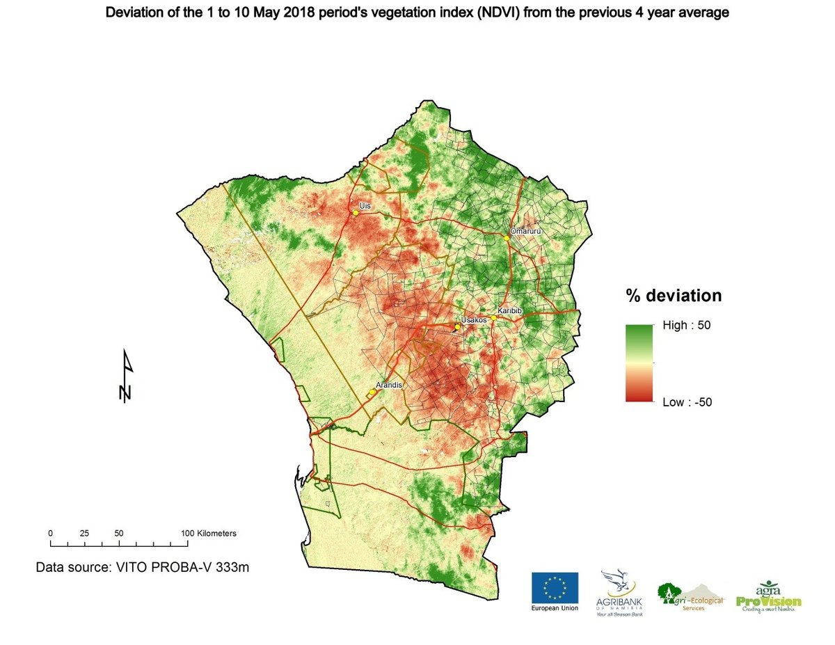 PROBA-V data for timely livestock management in Namibia