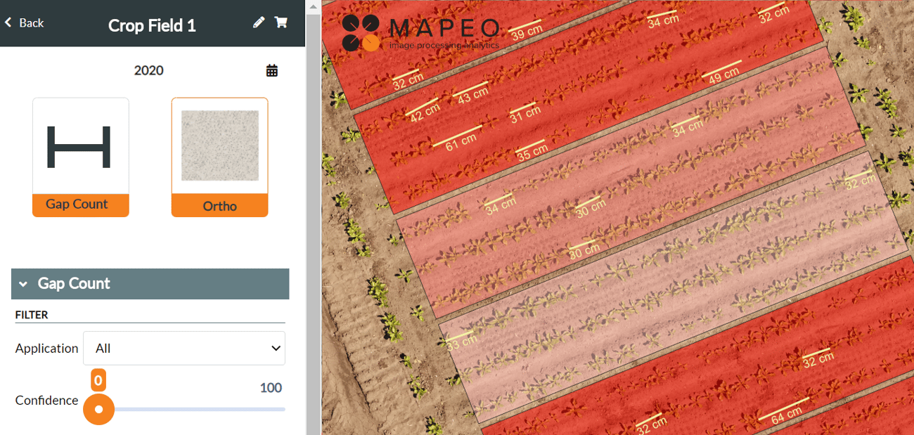 Automated plant and gap count to support seed breeding